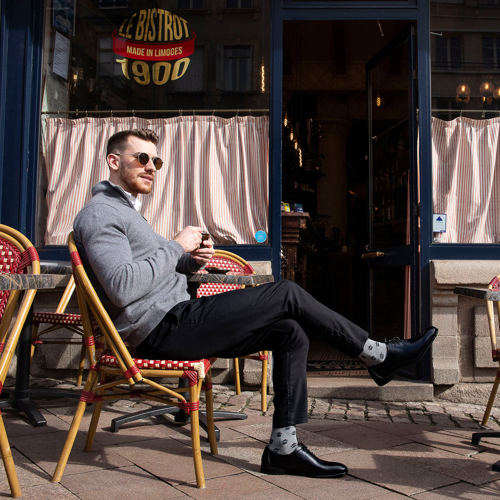 "Les Couronnes" homme, coloris gris - Maison Broussaud